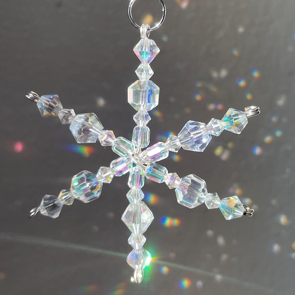 Snowflake Suncatcher - Etsy