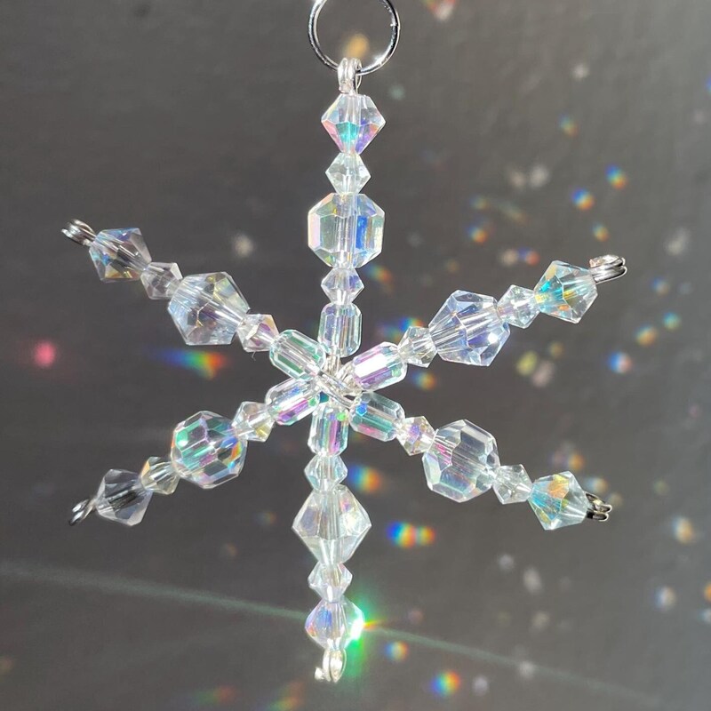 Snowflake Suncatcher - Etsy