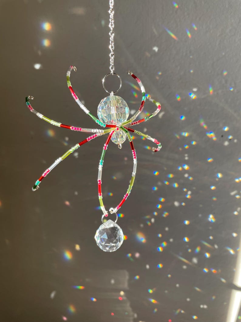 Christmas Spider Suncatcher - Etsy