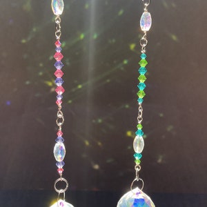 Crystal Aurora Borealis Sun Catcher Prism Handmade Window Charm Car ...