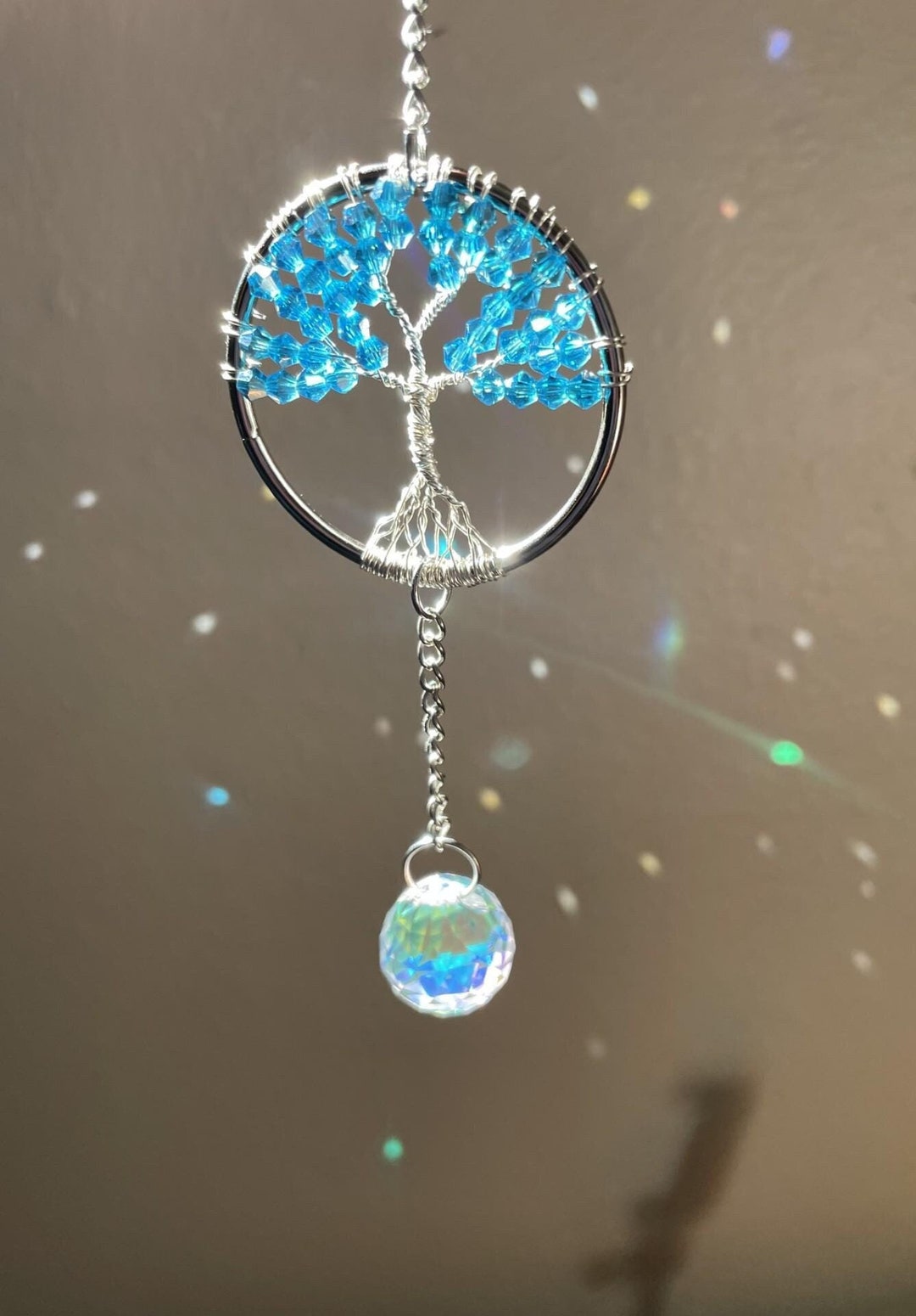 Blue Tree of Life Suncatcher - Etsy