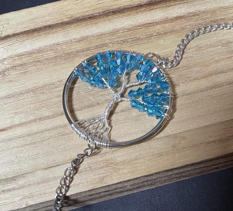 Blue Tree of Life Suncatcher - Etsy