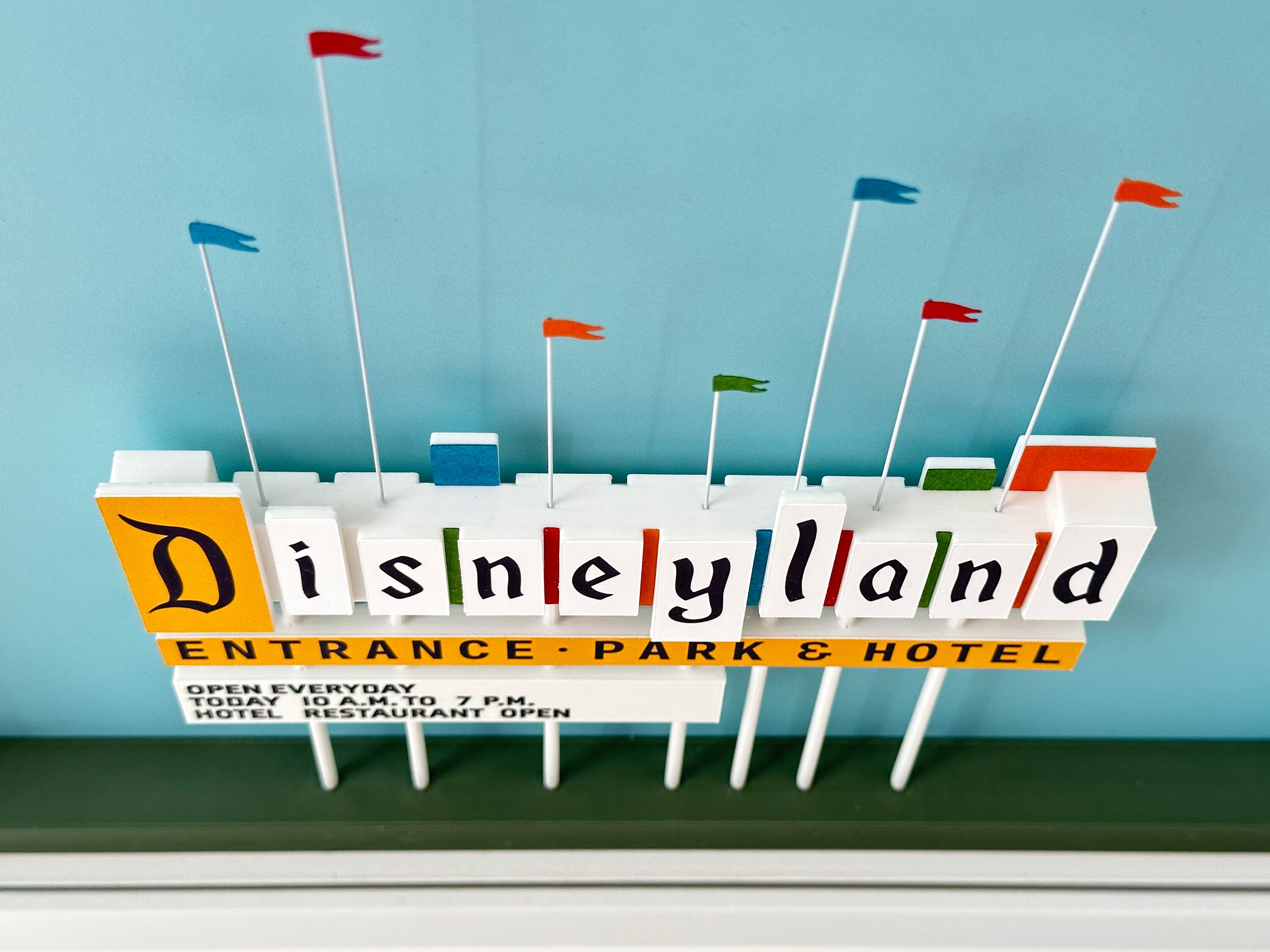Vintage Disneyland Sign Shadow Box READY TO SHIP - Etsy