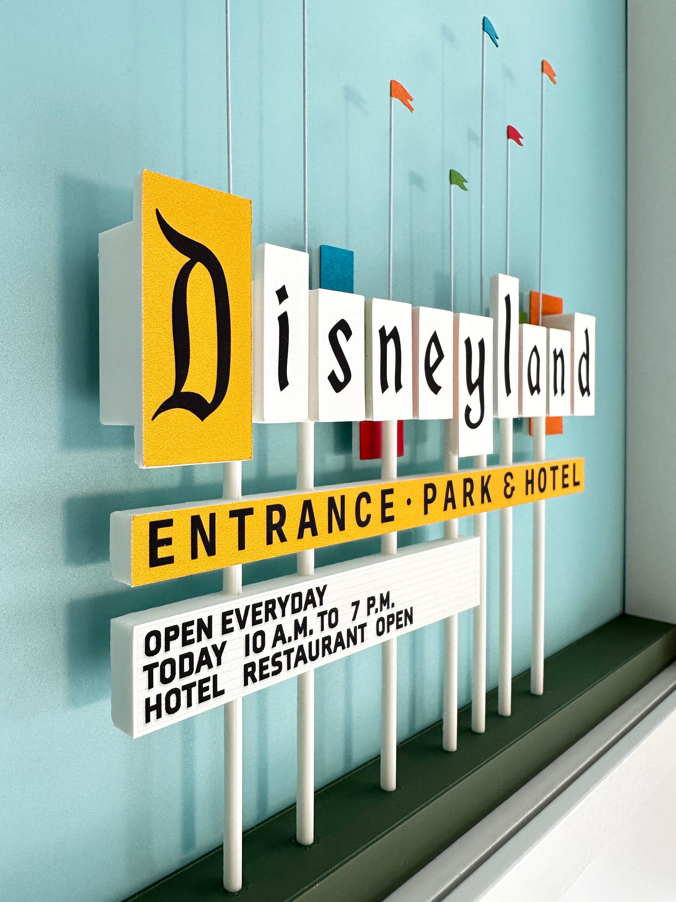 Vintage Disneyland Sign Shadow Box READY TO SHIP - Etsy