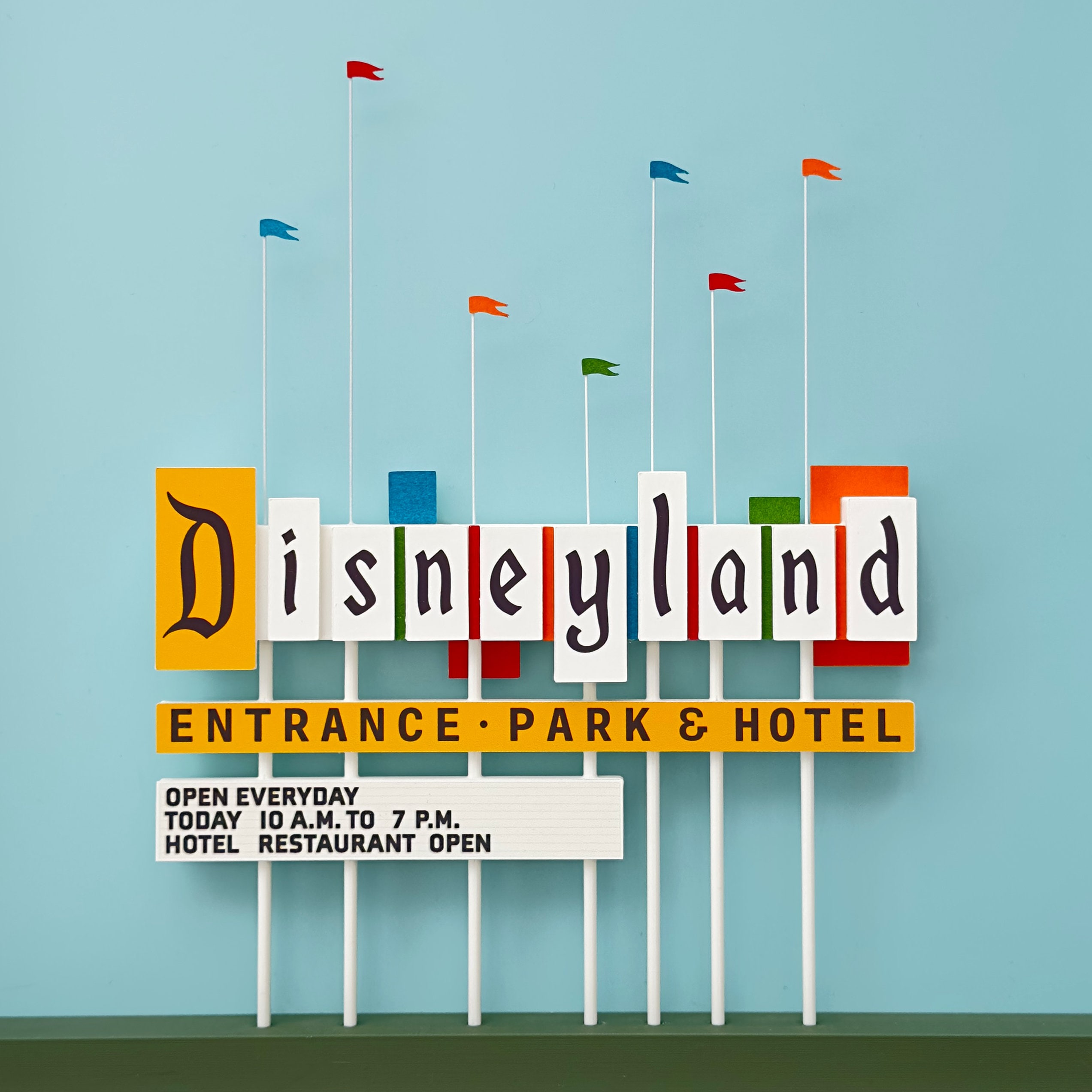 Vintage Disneyland Sign Shadow Box READY TO SHIP - Etsy