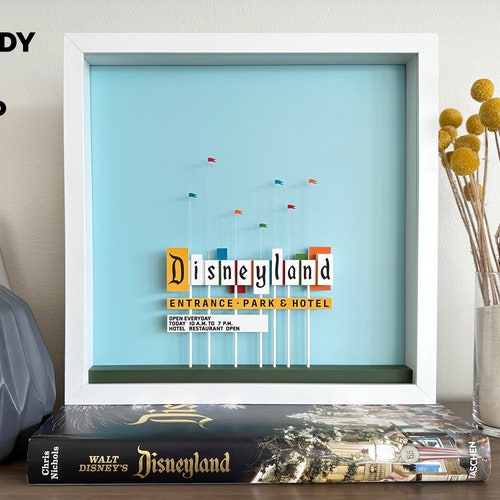 Vintage Disneyland Sign Shadow Box READY TO SHIP - Etsy