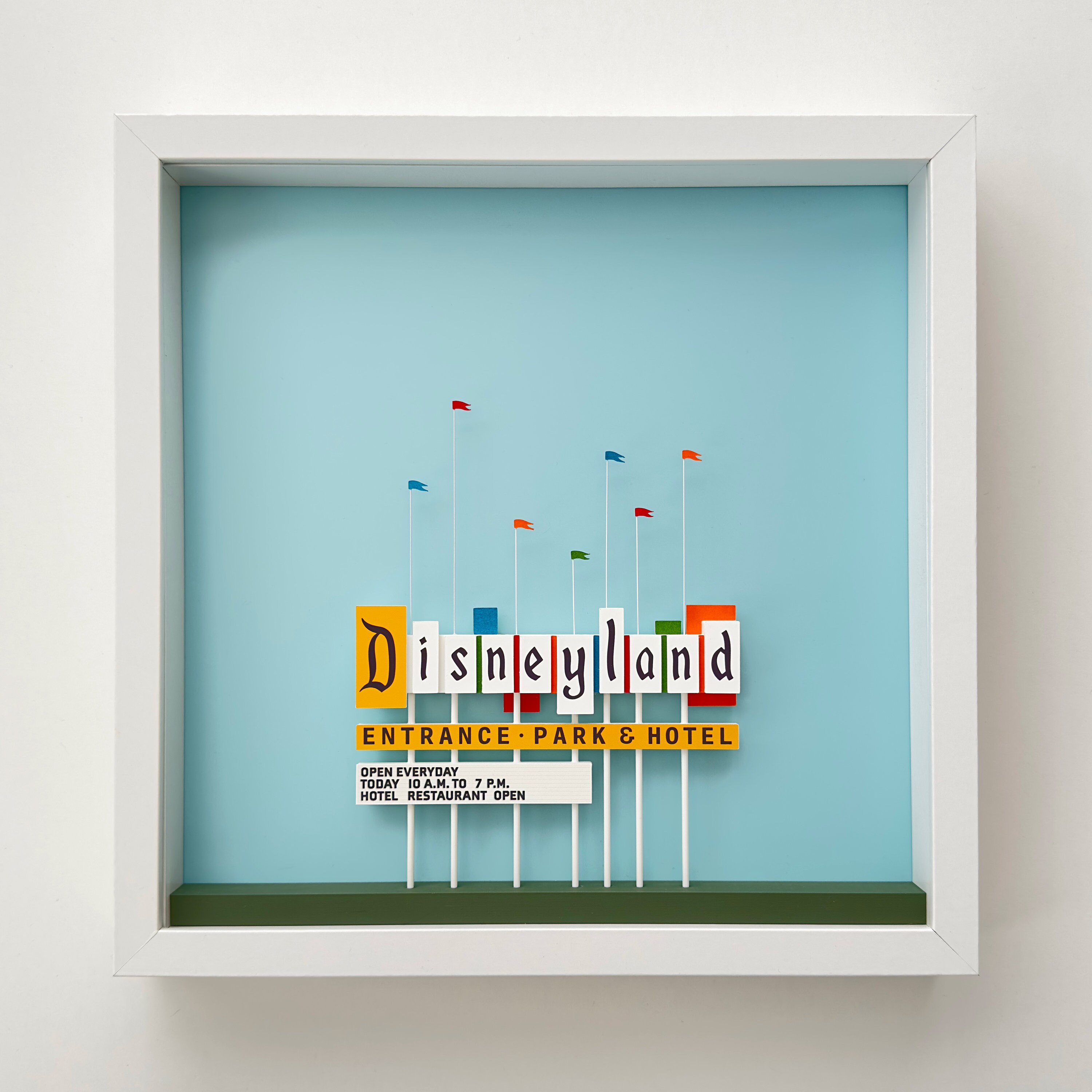Vintage Disneyland Sign Shadow Box READY TO SHIP - Etsy
