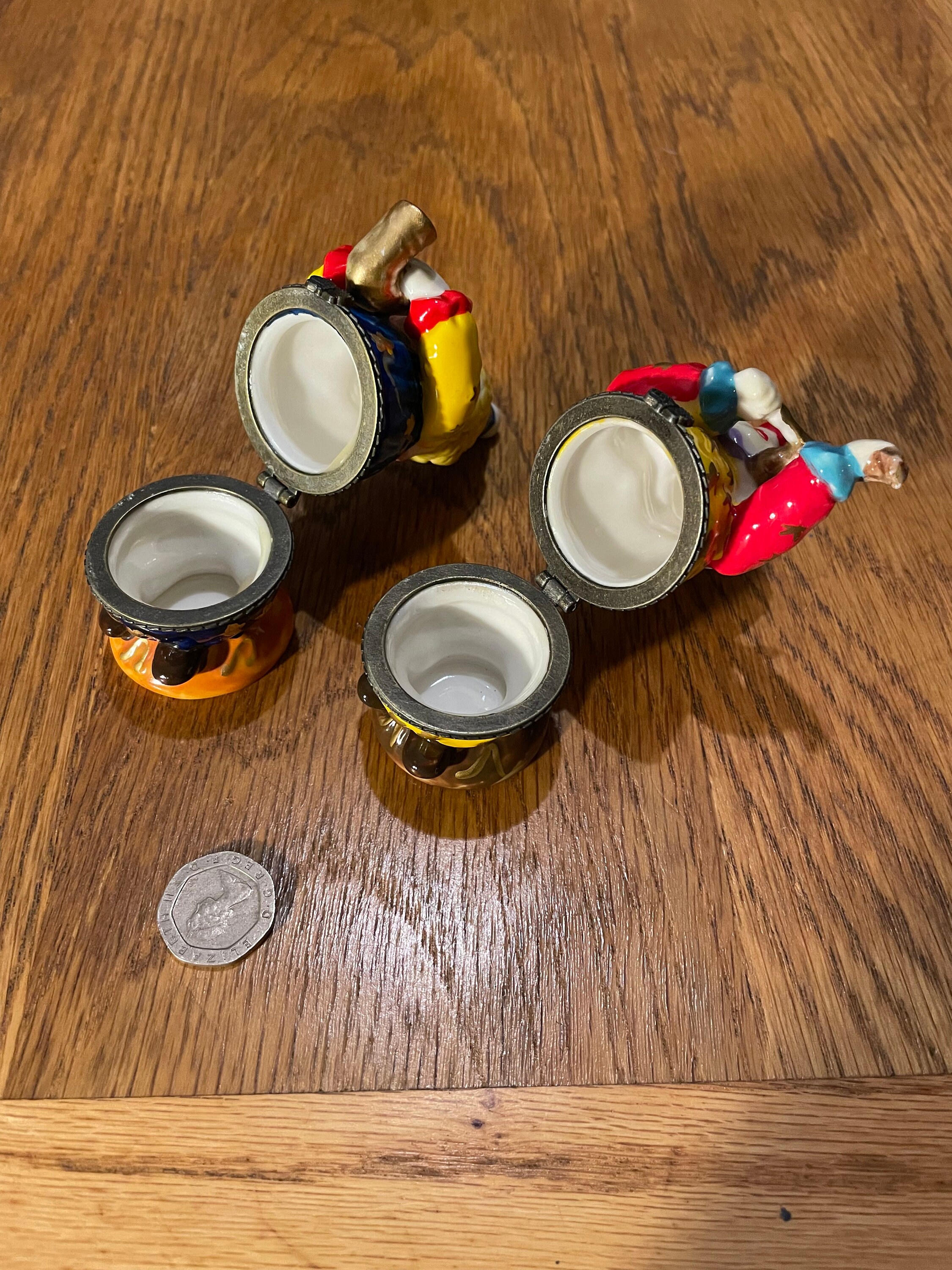 Maruri Masterpiece Vintage Baby Clown Figurine Jewellery Pot Box Moped ...