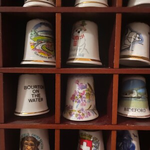 Thimble Collection in Display Case - Etsy