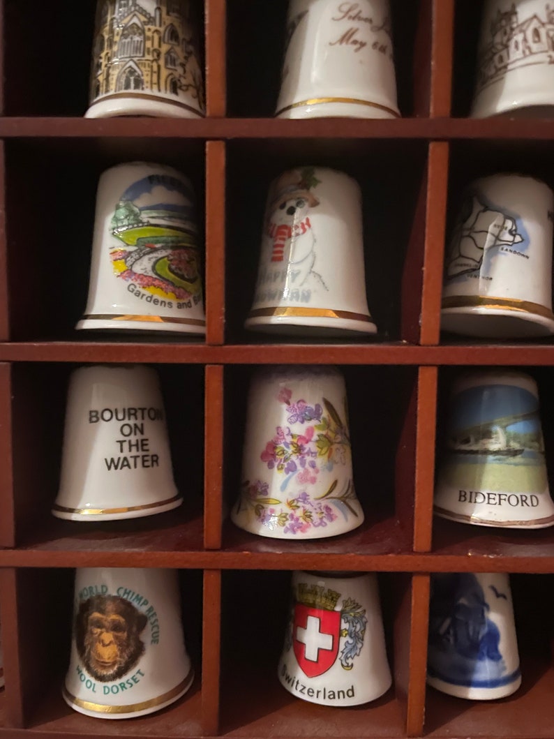Thimble Collection in Display Case - Etsy