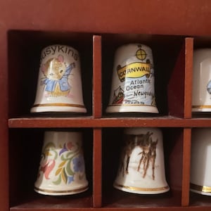 Thimble Collection in Display Case - Etsy
