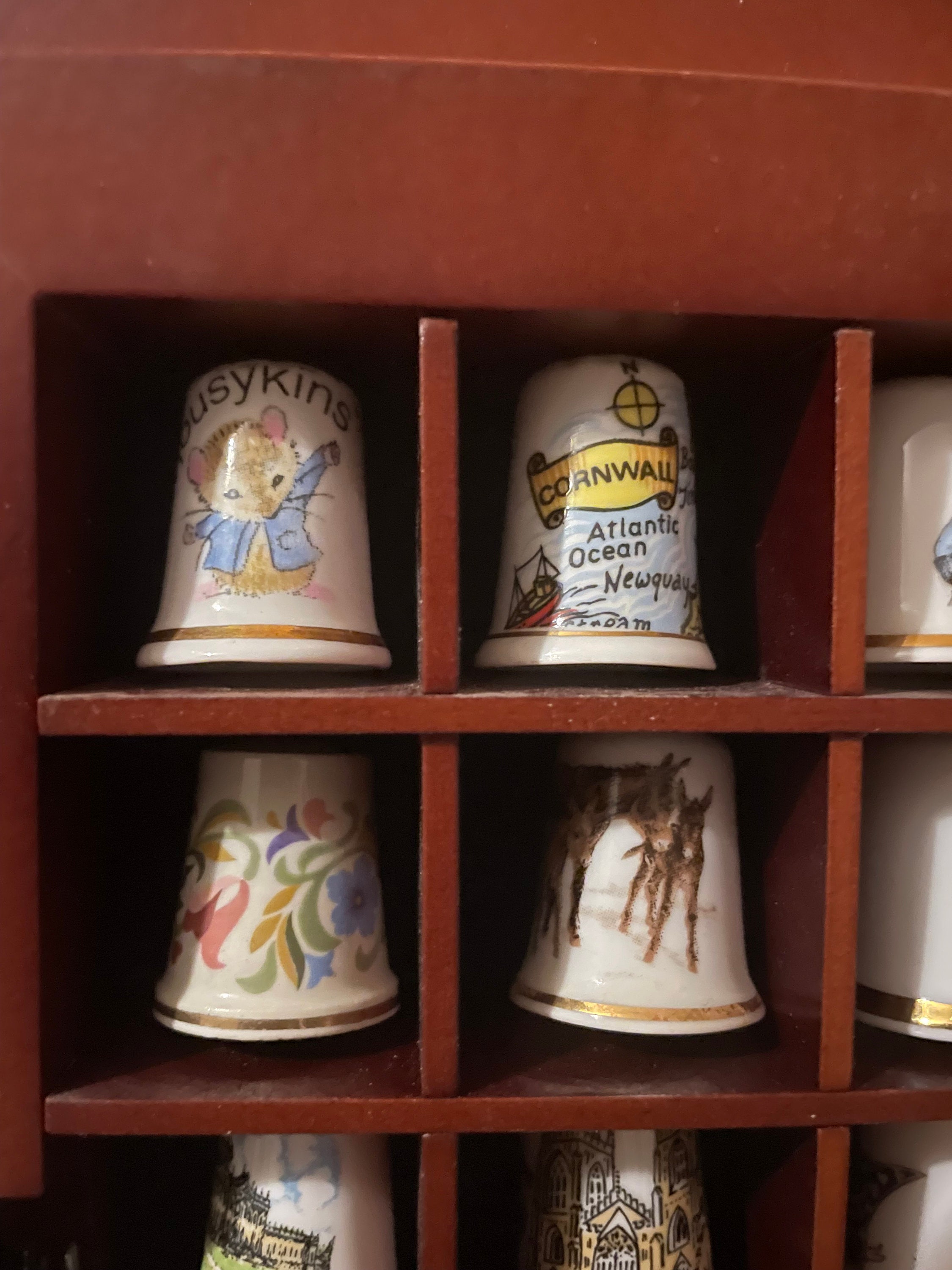 Thimble Collection in Display Case - Etsy