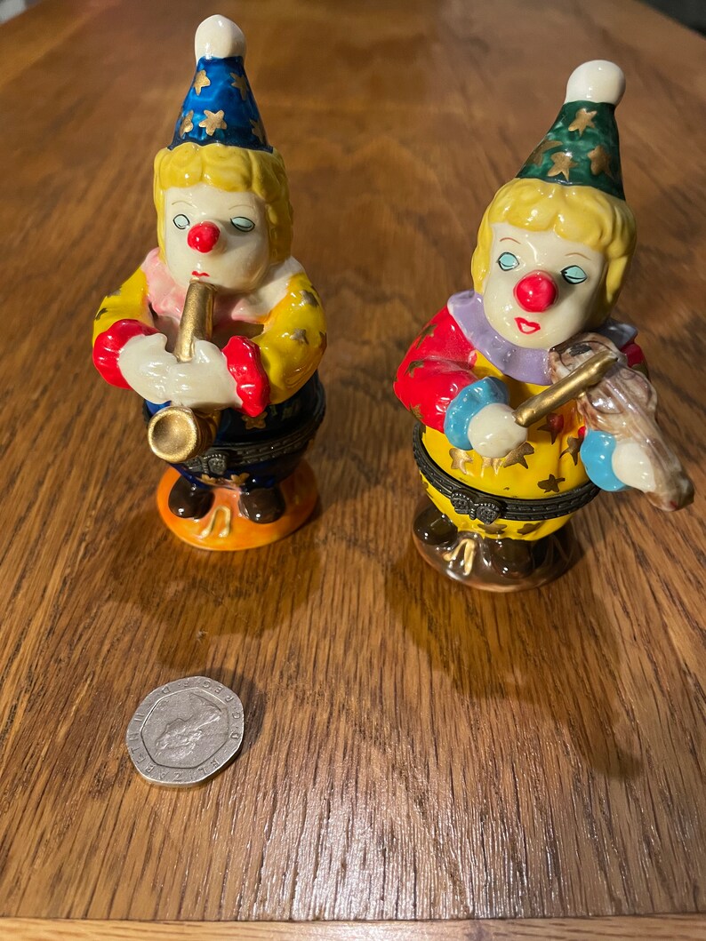 Maruri Masterpiece Vintage Baby Clown Figurine Jewellery Pot Box Moped ...