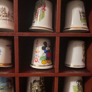 Thimble Collection in Display Case - Etsy