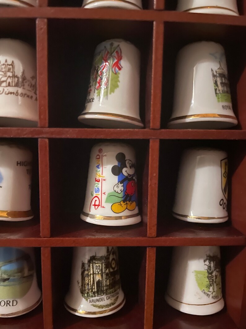 Thimble Collection in Display Case - Etsy