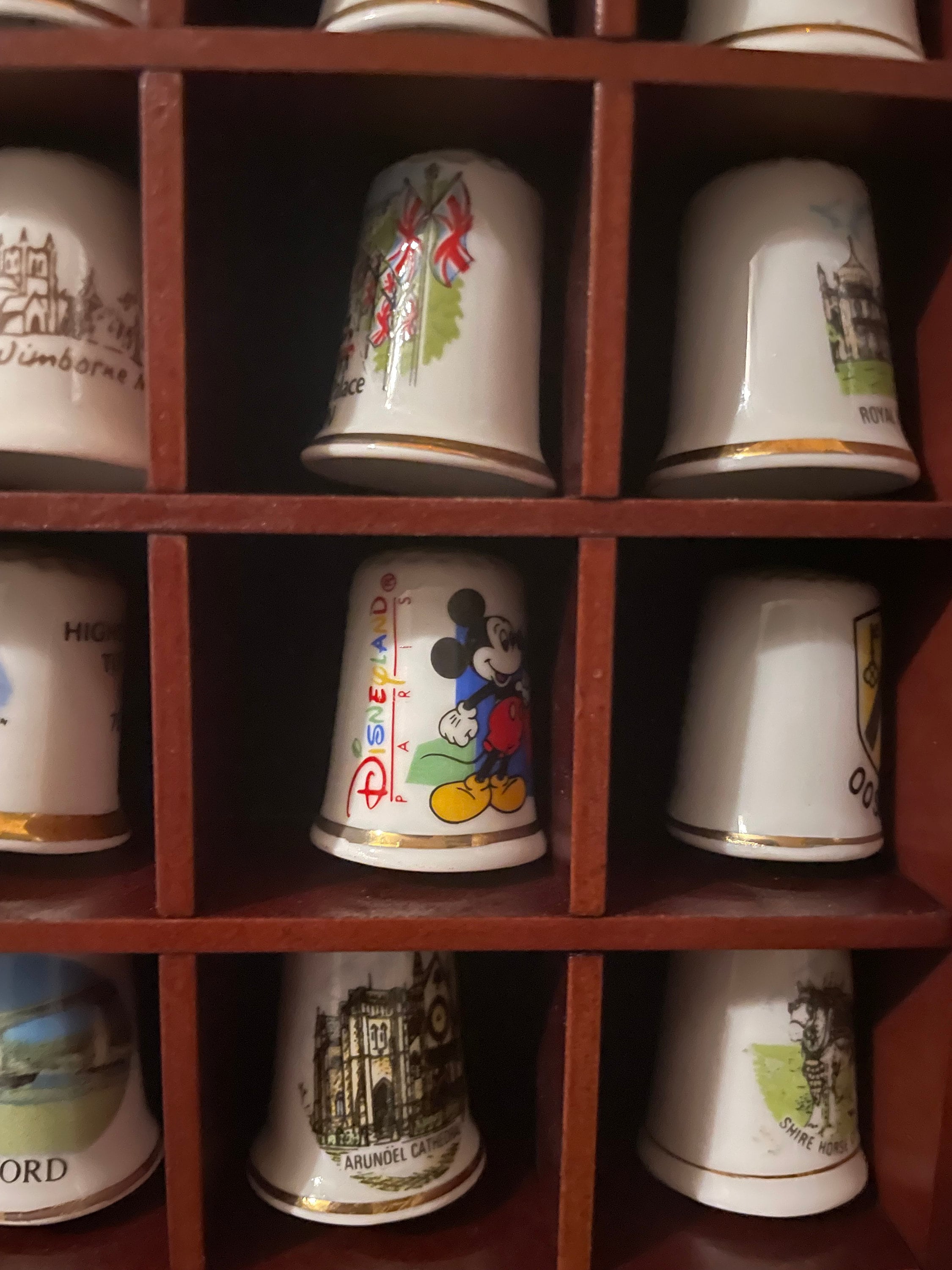 Thimble Collection in Display Case - Etsy