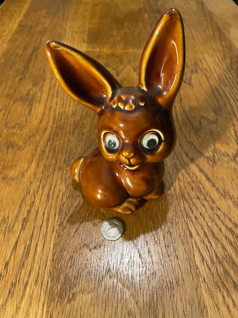 RARE Kitsch Rabbit Money Box With Googly Eyes 1960s Price - Etsy