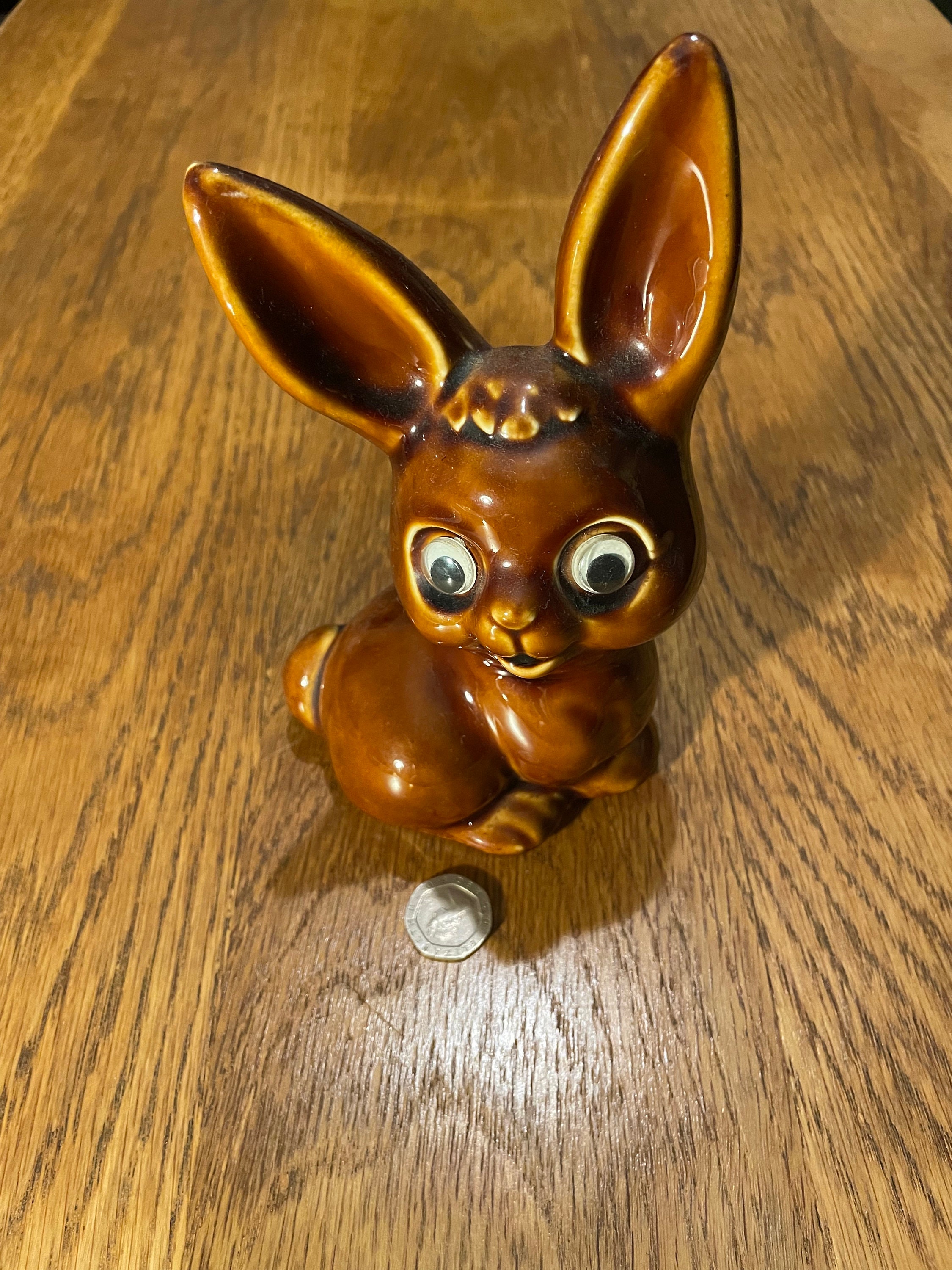 RARE Kitsch Rabbit Money Box With Googly Eyes, 1960s | Price and ...