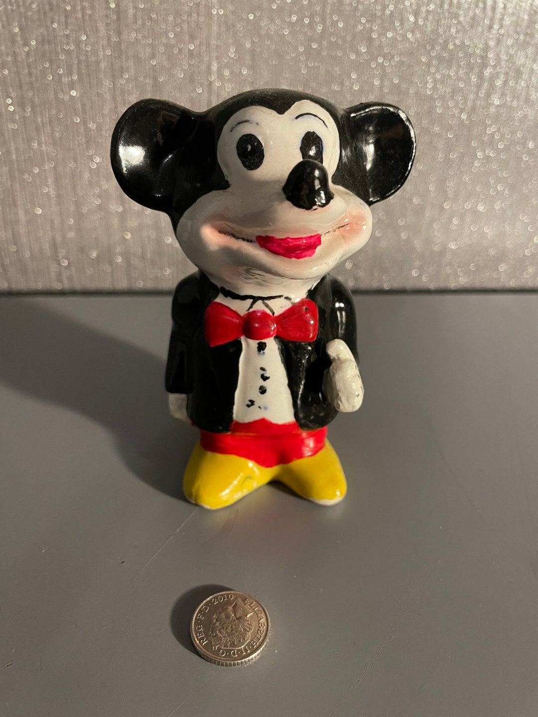VINTAGE Walt Disney Mickey Mouse Figurine - Etsy
