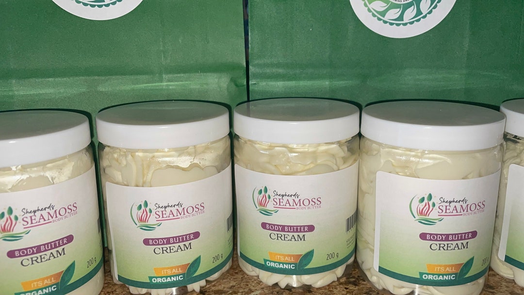 Sea Moss Body Butter, Shea Butter Cream, Organic Skin Care, Eczema ...