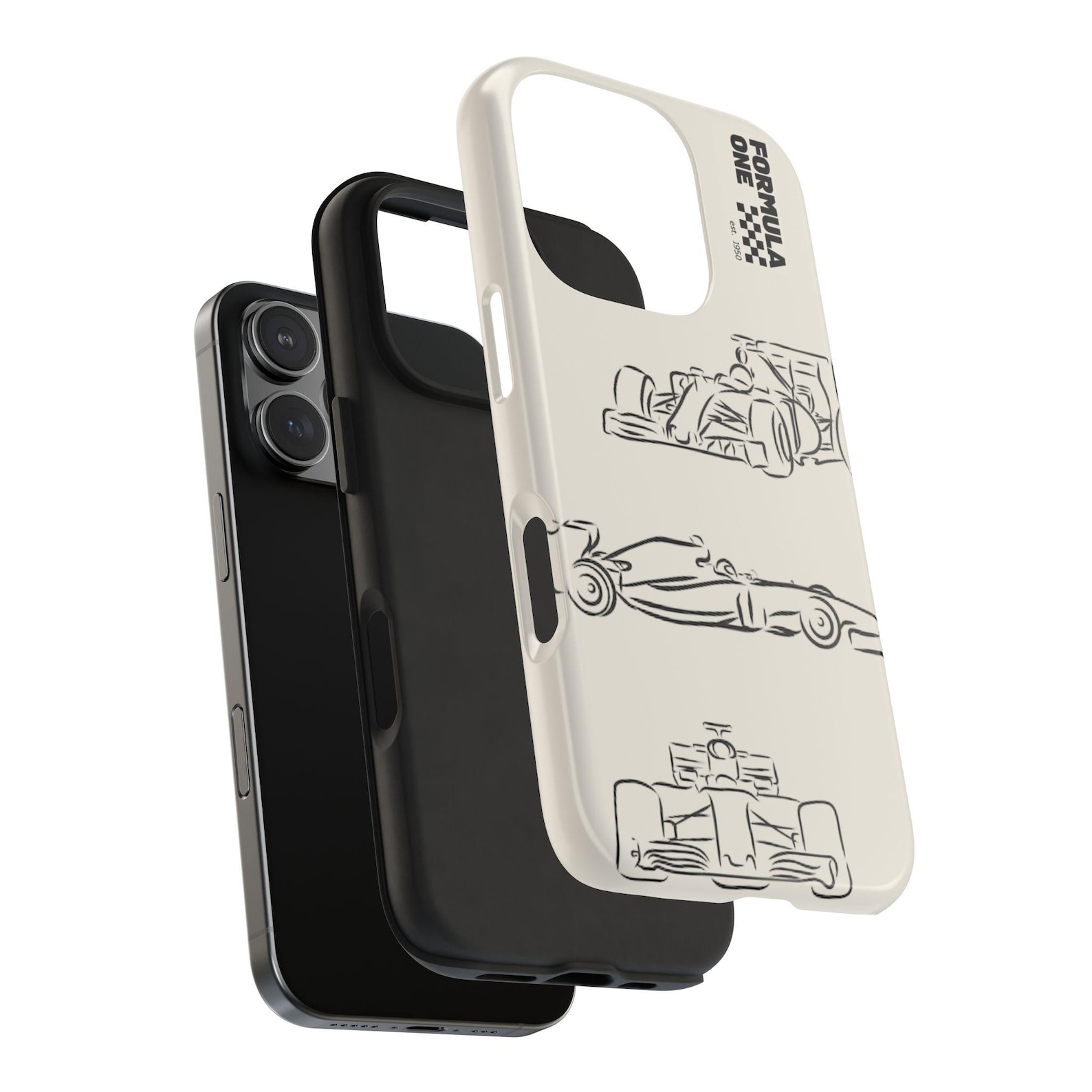 Formula 1 Phone Case: Black & White Racing Car Design - Etsy