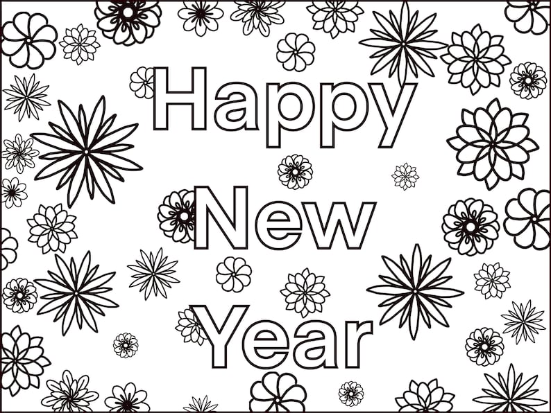 Set of 3 Coloring Pages- Chinese New Year, Year of the Rabbit, Lunar ...