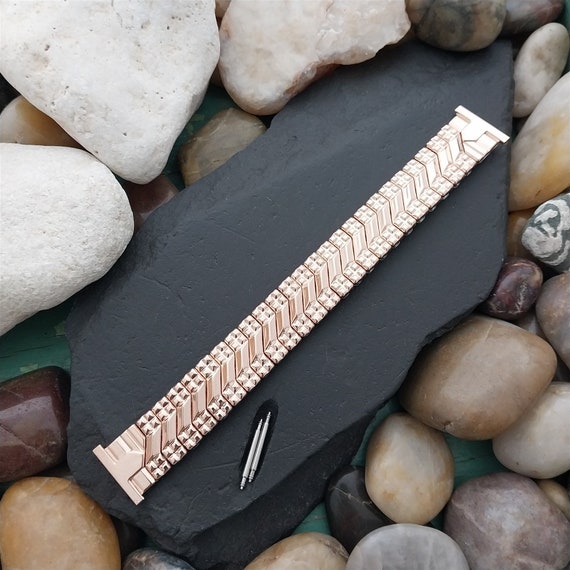 Rose Gold Filled rgp 1940s Morays Classic Stretch Unu… - Gem