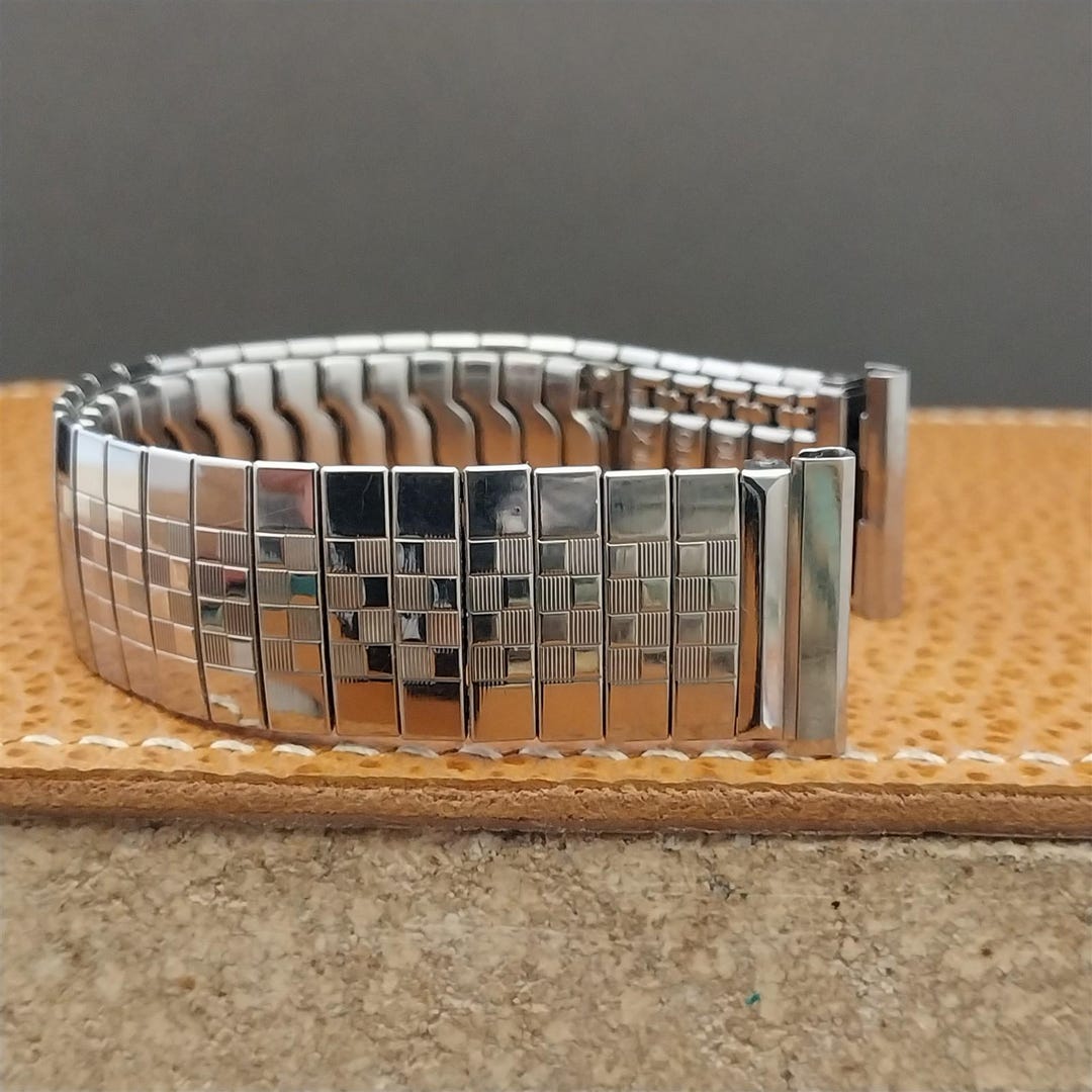 Vintage 19mm 18mm 17.2mm Gemex 1950s Stainless Steel Unused MCM Watch ...