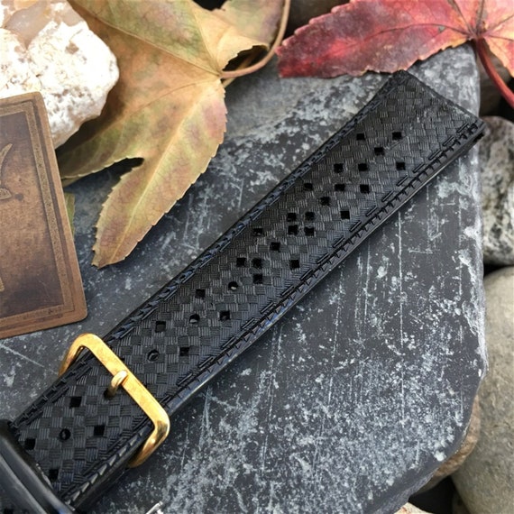 20mm Vintage Skindiver Perforated Classic Diver Strap… - Gem