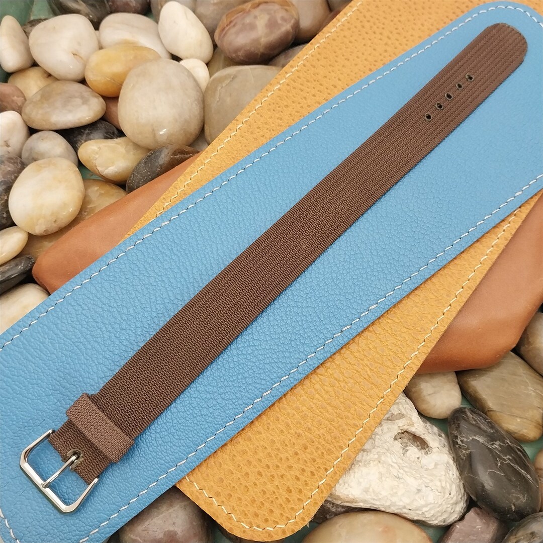 Vintage 20mm 1950s Brown Ribbed Nylon Classic Single-pass Nos Unused ...