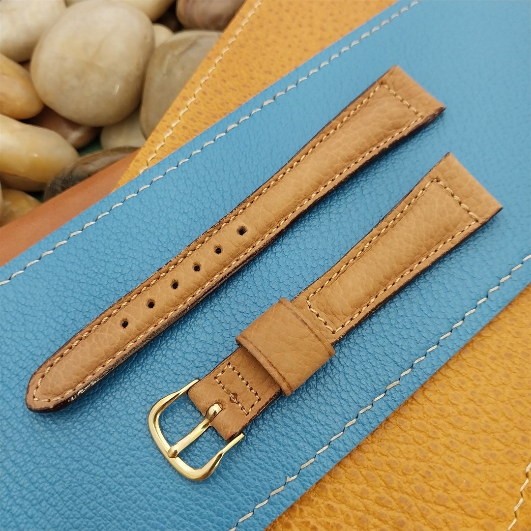 17mm Elgin Shrunken Calf 1950s Nos Vintage Watch Band & Gold Filled Buckle - Etsy