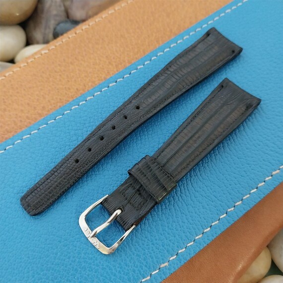 Vintage 17.2mm Wyler Unused 1960s Lizard Watch Band &… - Gem