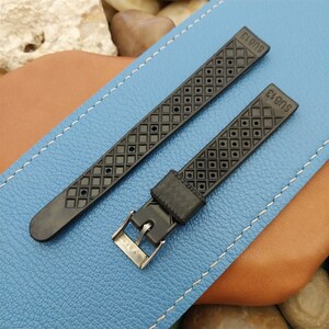 13mm Swiss SUB Dive Black Skindiver Strap Unused 1960s Vintage Watch ...