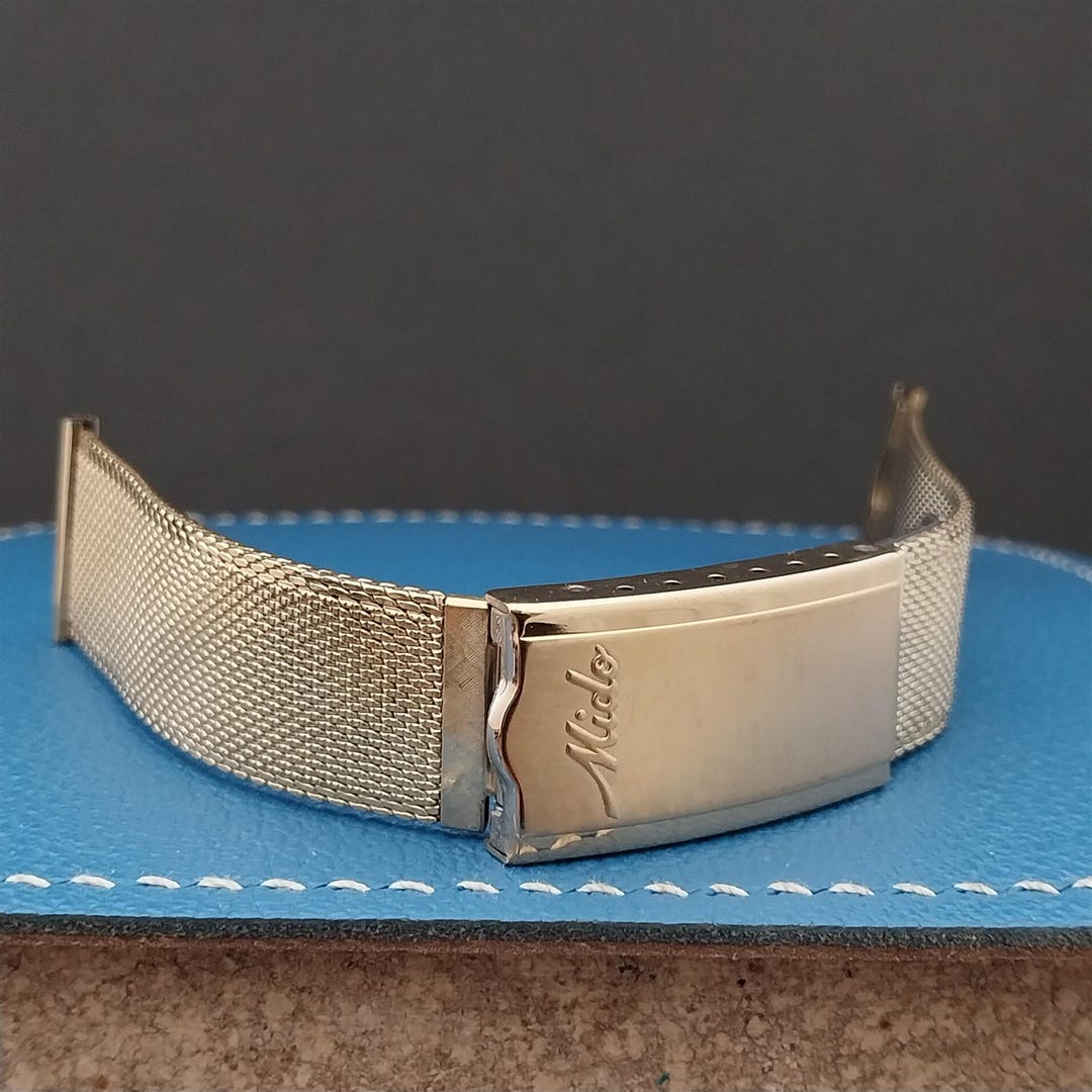 Vintage 19mm Mido Classic Gold RGP Milanese Mesh Unused Classic Watch ...