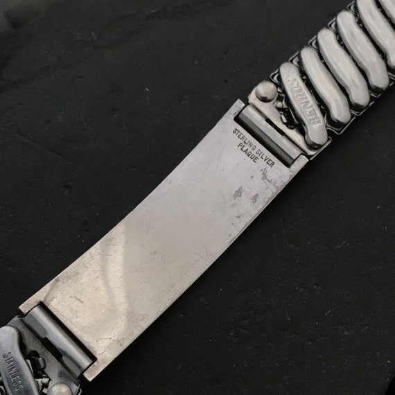 5/8" Benrus 1940s Stainless Steel & Sterling Silver n… - Gem