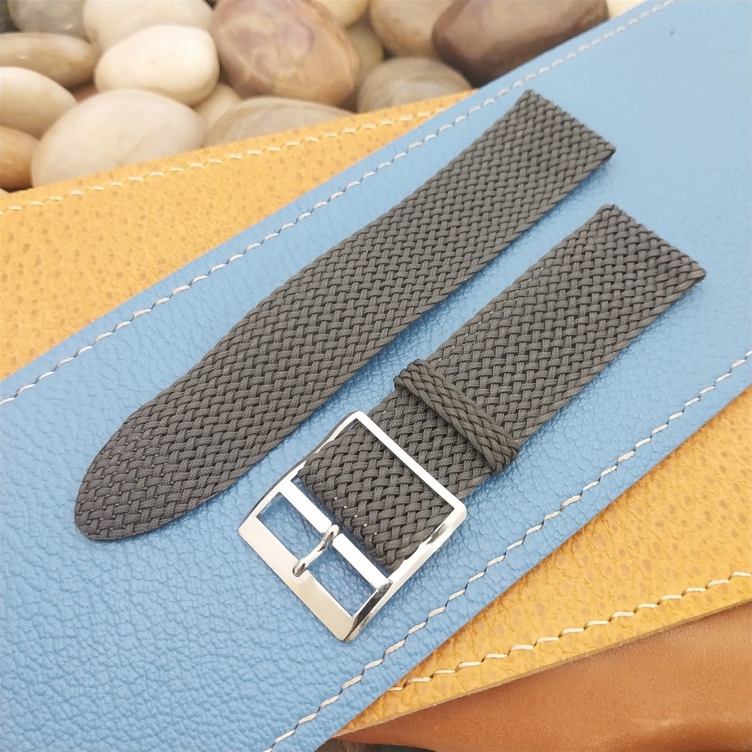 20mm Grey Perlon Mesh 2-piece Vintage Watch Band - Etsy