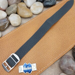 Vintage Braided Perlon 18mm Gray Classic Single Pass 1960s Vintage ...