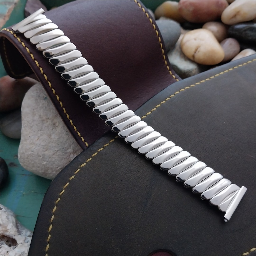 Vintage Watch Band 1950s Bellavance Stainless Steel Expansion Nos 16mm ...