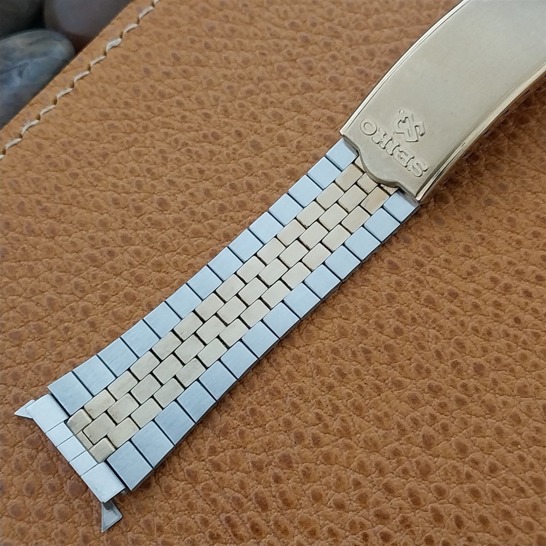 18mm Seiko SQ Quartz Japan Z Nos Stainless Steel & Gold Z453 Vintage ...