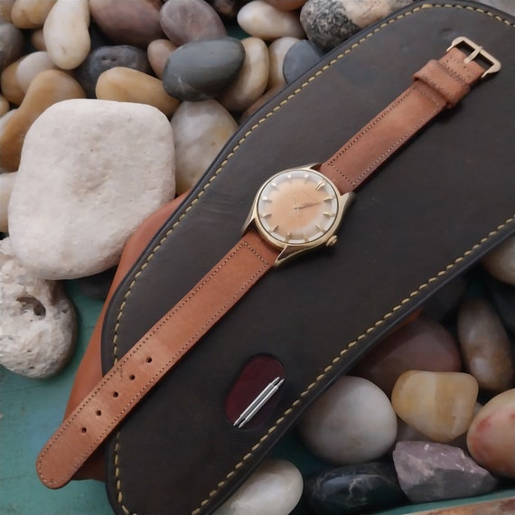 1940s-1950s 5/8" Patina Pigskin Classic Single-Keeper… - Gem