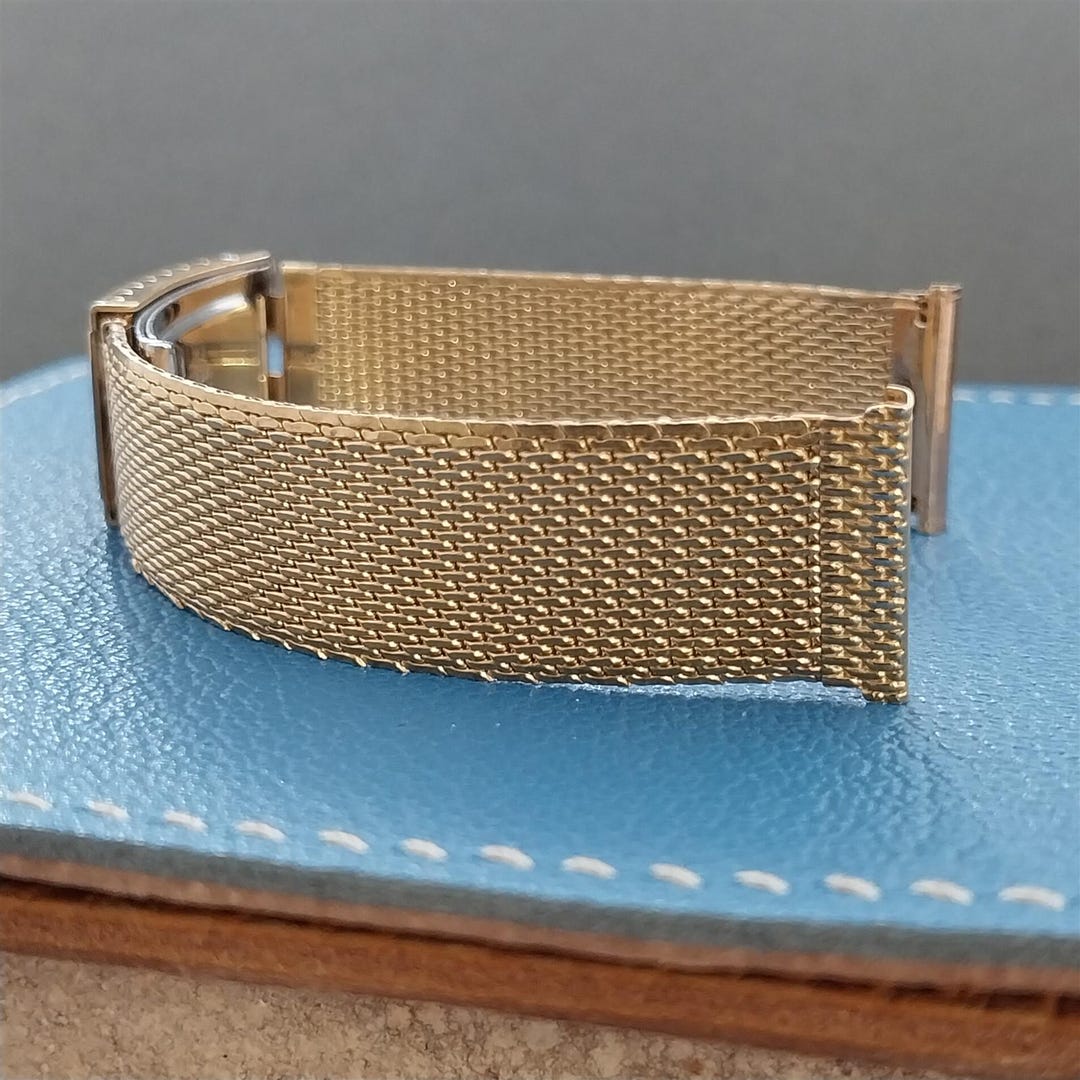 Vintage 19mm 18mm 17mm Gold Mesh Rgp Duchess USA Nos 1960s Unused Watch ...