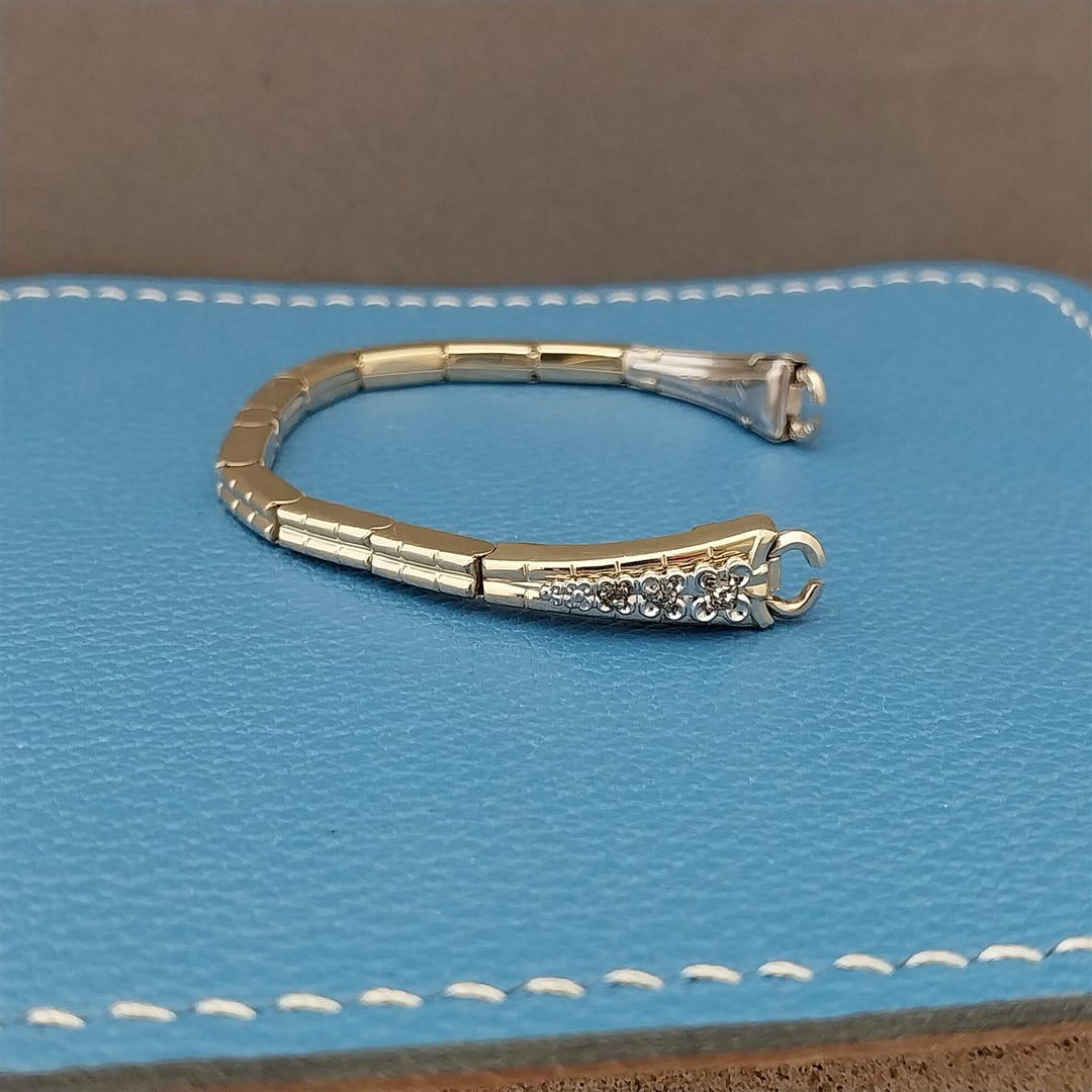 Vintage 1958 Ladies Yellow & White Gold-fill Diamond Adorna Cocktail ...