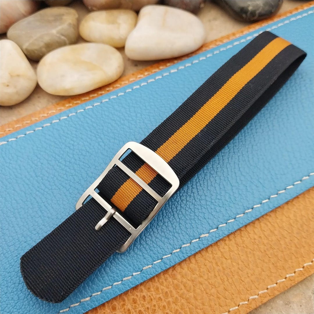 Vintage 19mm Regimental Striped Nylon Classic Single Pass Nos Unused ...