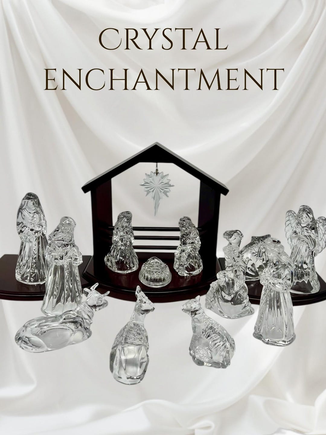 Princess House 1991 Crystal Nativity Set – Complete 16 Pc – 24% Lead ...