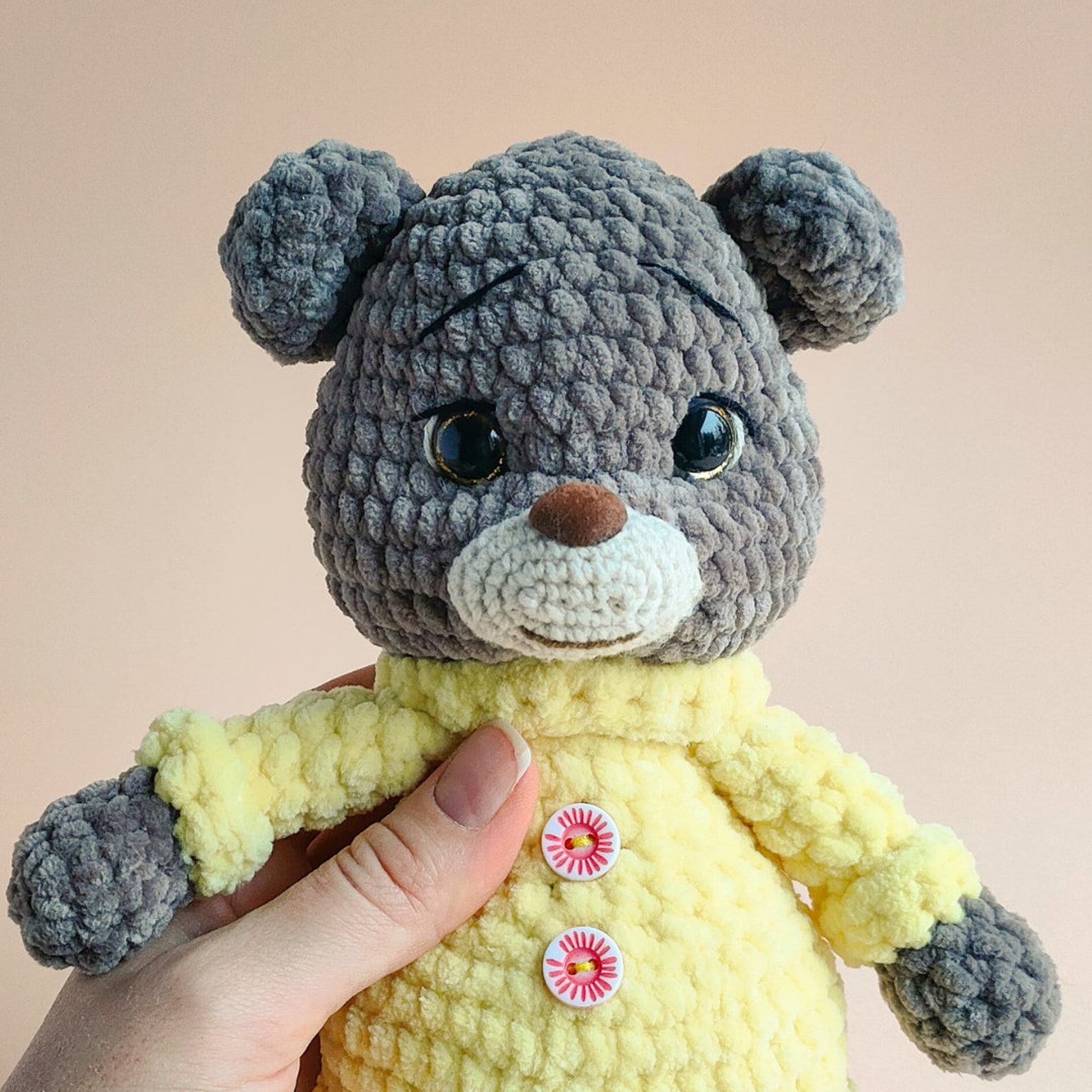 Teddy Bear for Baby Shower, Teddy Bear for Girl, Handmade Teddy Bear ...