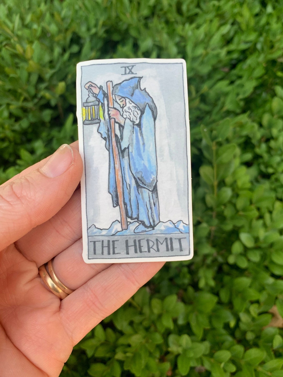 The Hermit Tarot Card Vinyl Sticker - Etsy