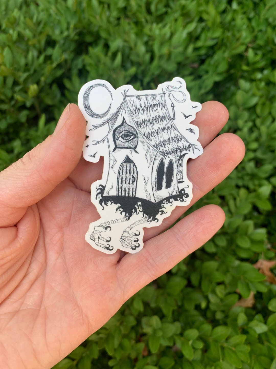 Baba Yaga's Cottage Vinyl Sticker - Etsy