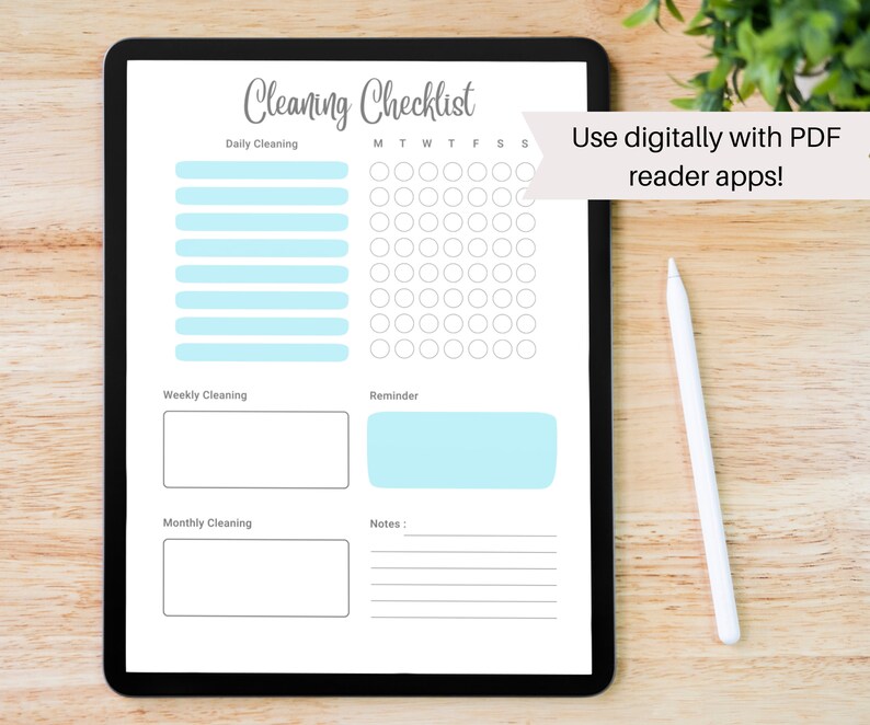 Cleaning Checklists Daily and Weekly, Cleaning Checklist Bundle ...