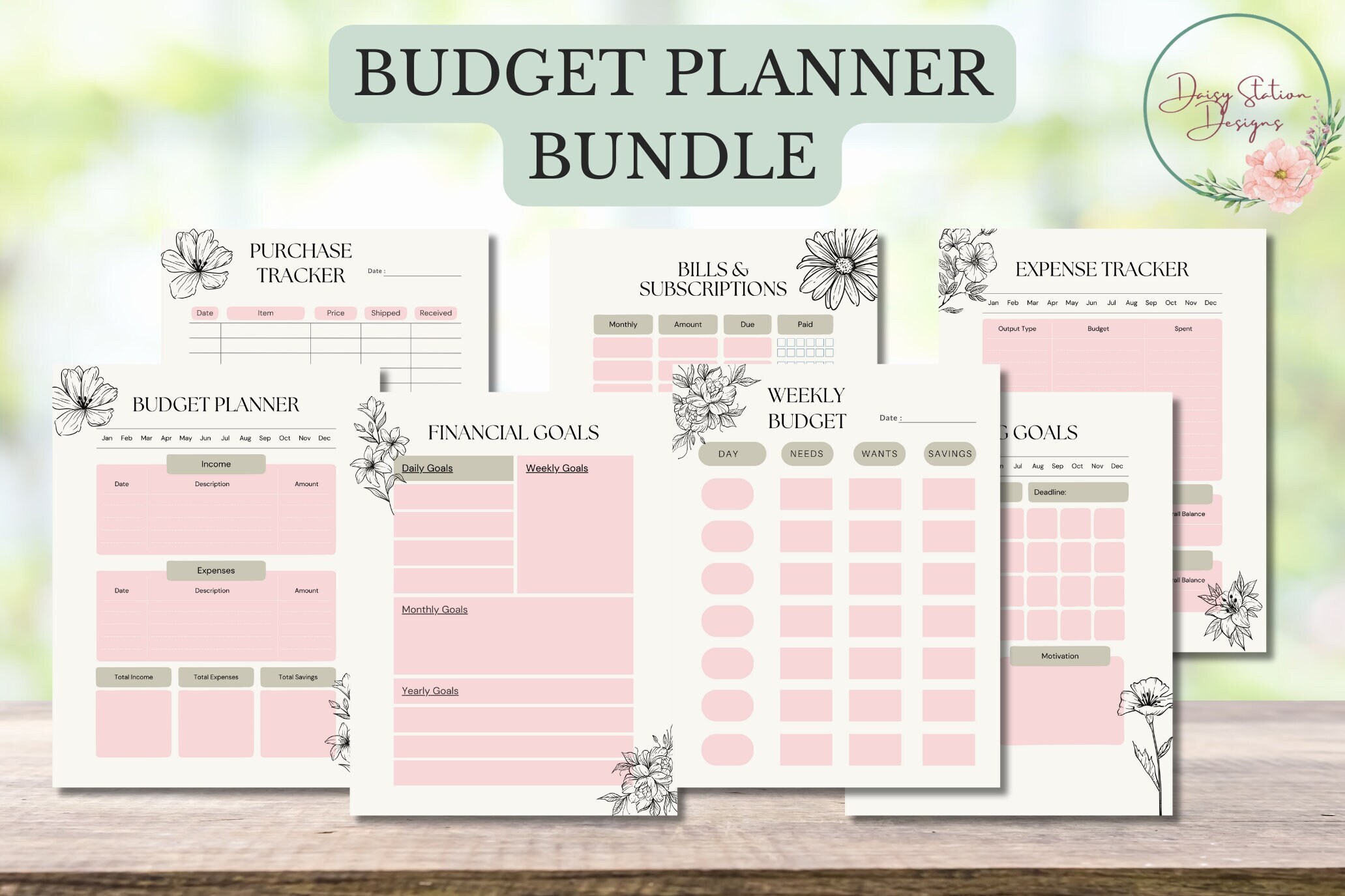 Budget Planner Digital Printable Budget Planner Budget Plan Bundle 8 ...