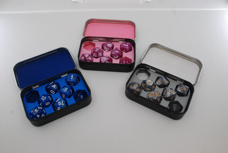 Customizable Dice Tin + Mystery Set of Dice- Single - Etsy
